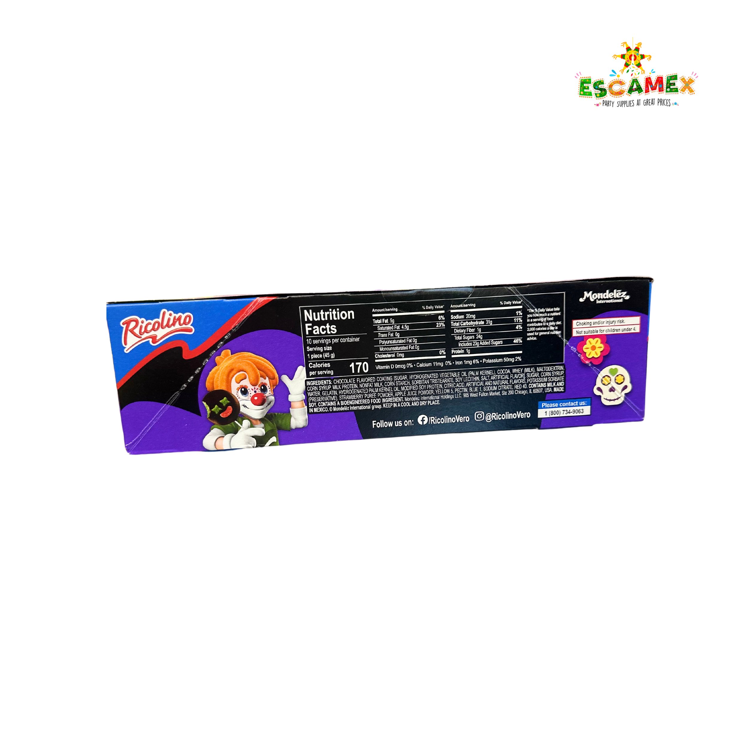 Ricolino Paleta Payaso(limited Edition) 10pc